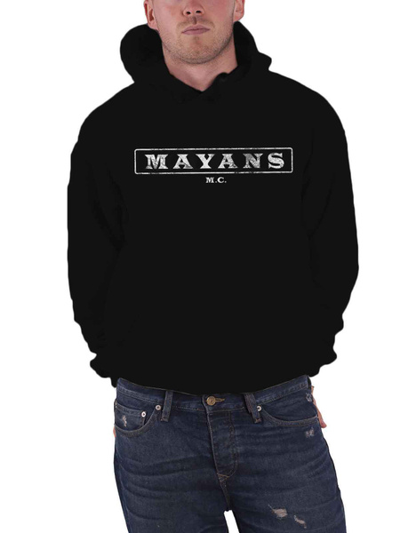 Mayans Motorcycle Club Hoodie Washed M.C. Logo new Official Mens Black ...