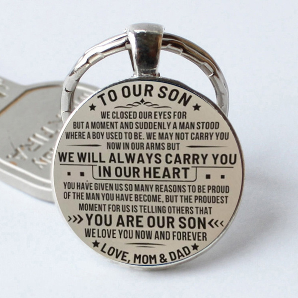 Gift for Son - To Our Son Handmade Glass Keychain From The Love of ...