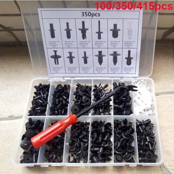 Car Buckle Car Spare Parts 100PCS/350PCS/415PCS Plastic Car Body Push ...