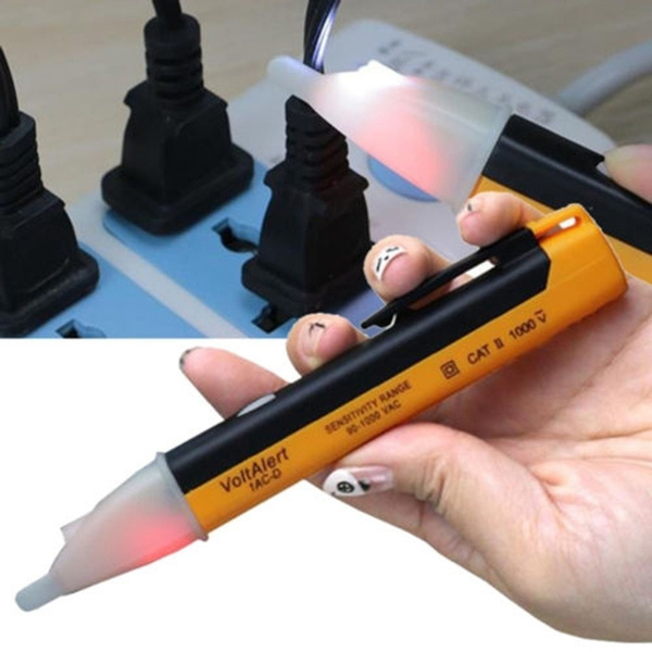 Electricity Detector Test Pencil LED Light AC Electric Voltage Tester ...