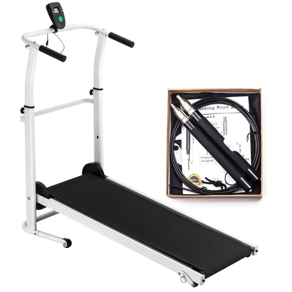 Folding Manual Treadmill Walking Machine +Bearing Speed Jump Rope ...