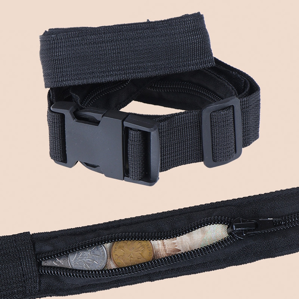 Secret Travel Waist Money Belt Hidden Security Zip Pouch Anti-theft ...