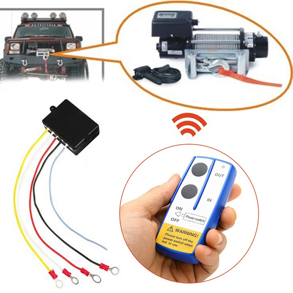 12V Winch Wireless Remote Control Switch Handset Kit Fit Tool For ATV ...