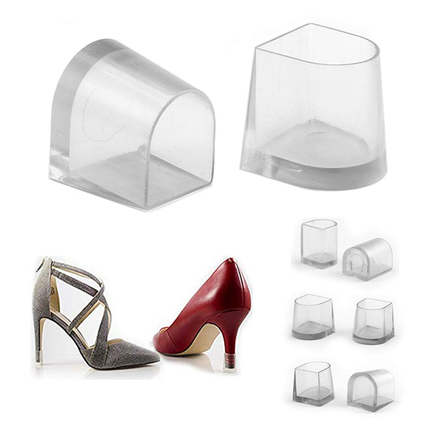 1Pair High Heel Protectors Heel Repair Caps Rubber Heel Stoppers Covers ...