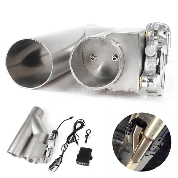 2.5"/3" Electric Exhaust Dump Cutout Cut Out Kit Dual-Valve System With ...