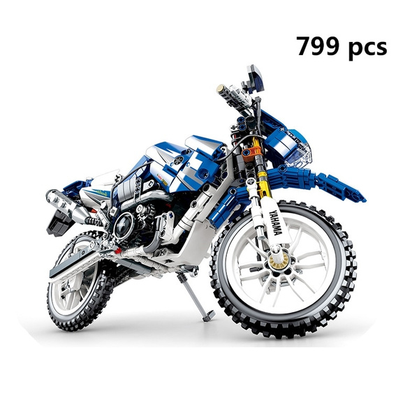 Building Blocks Moto Racing Motorbike City Vehicle Sets Off Road Model ...