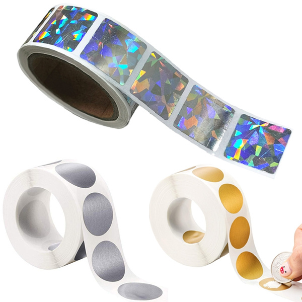 3 Types for Choice Round Circle Scratch Off Sticker Rectangle Scratch ...