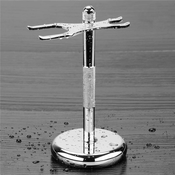 Razor and Brush Stand Stainless Steel Shaving Razor Safety Razor and ...