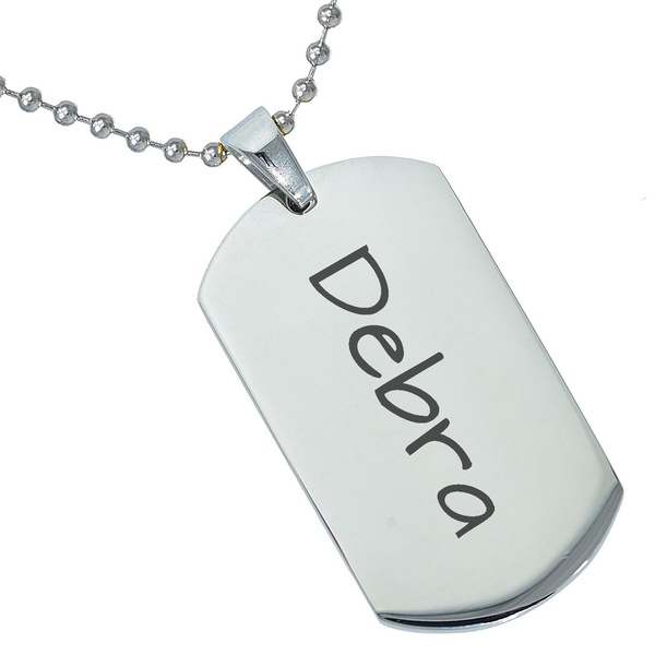 Stainless Steel Silver Gold Black Rose Gold Color Baby Name Debra ...