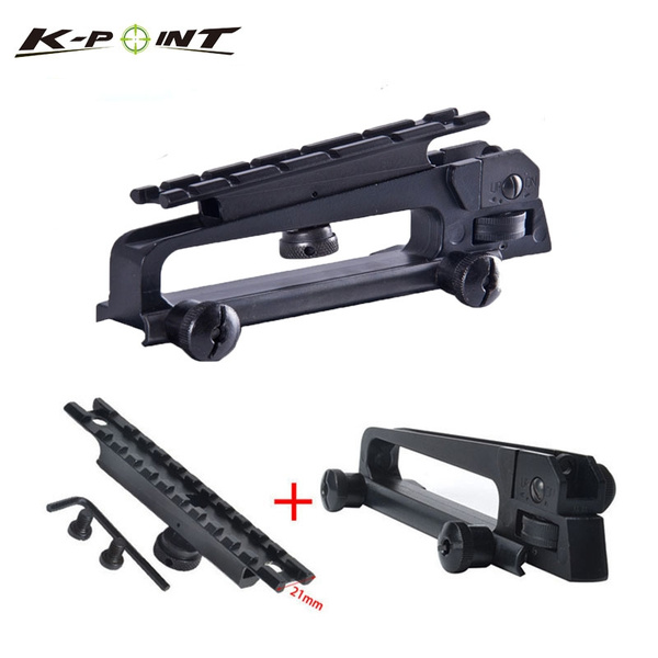 K-Point AR15 Metal Detachable Black Carry Handle Dual Apertures A2 Rear ...