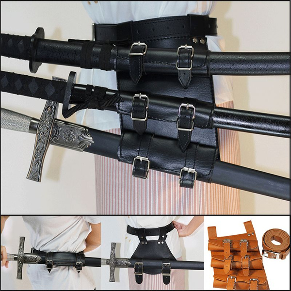 Men's Medieval Leather Saber Belt Belt Viking Battle Knight Belt PU ...