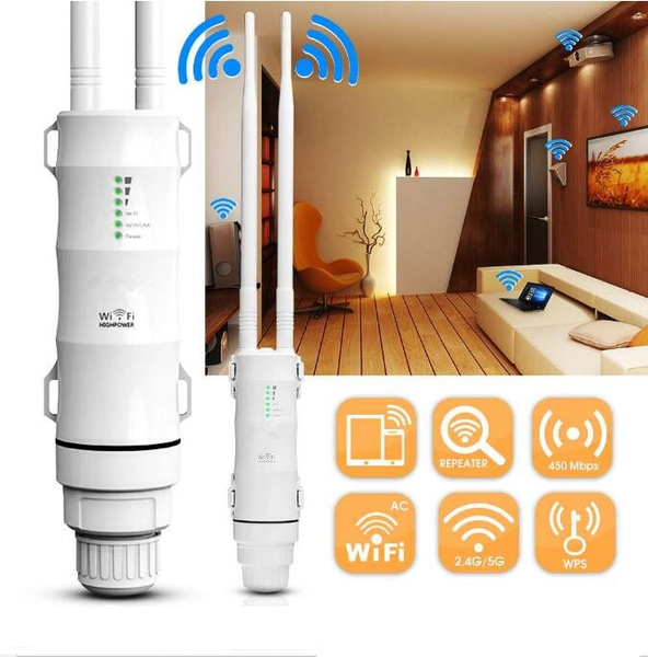 AC600 27dBm Wifi Extender High Power Outdoor Wifi Repeater 2.4G/150Mbps ...