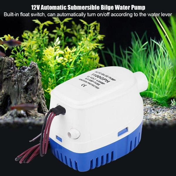 1 Pc 1100GPH Boat 12V Marine Automatic Submersible Bilge Water Pump ...