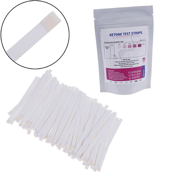 100pcs/set Ketone Strips PH Meter Home Ketosis Urine Test Dipstick Test ...