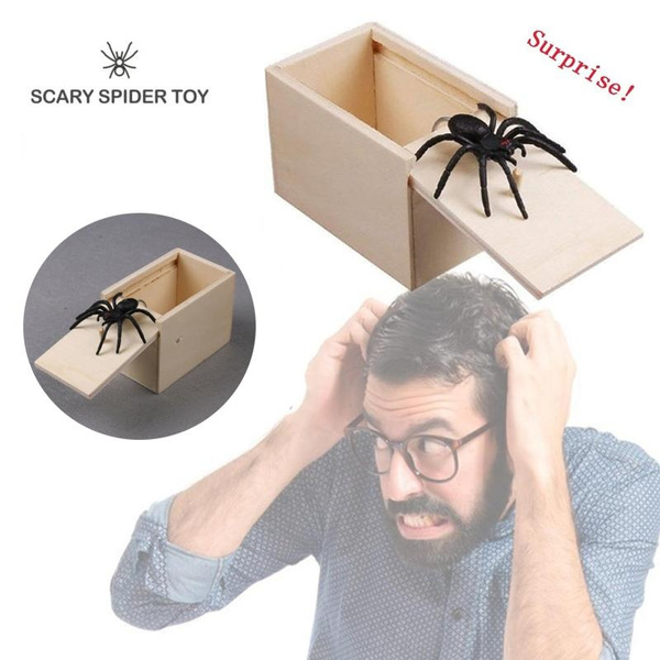 Tricky Toy Scared Wooden Box Bug Box Spider Box Scary Horror Small ...