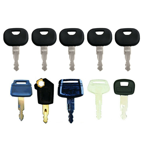 10Pcs Practical Excavator Key for Caterpillar Hitachi Kobelco Komatsu ...