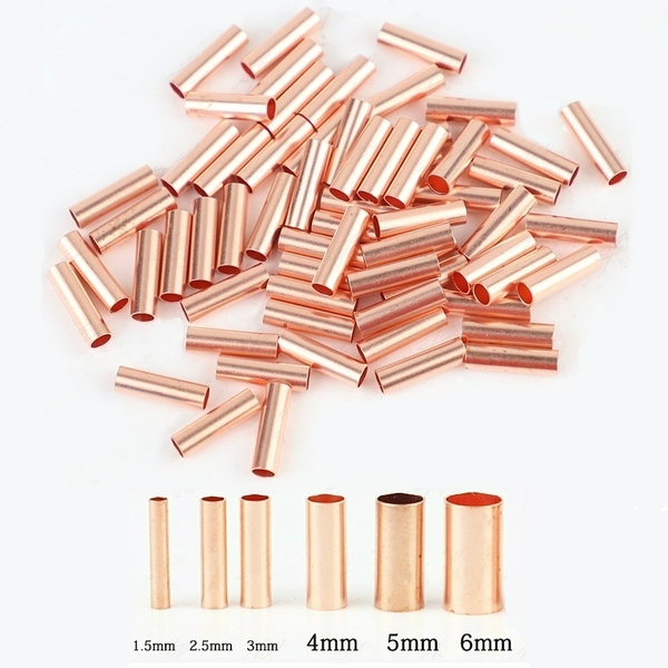 50 Pcs Copper Connecting Tube Capillary Small Copper Tube Combination ...