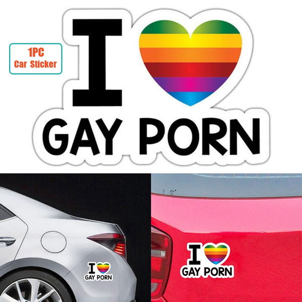 I Love Gay Porn LGBT Lesbian Funny Car Bumper Vinyl Sticker Decal ESF ...