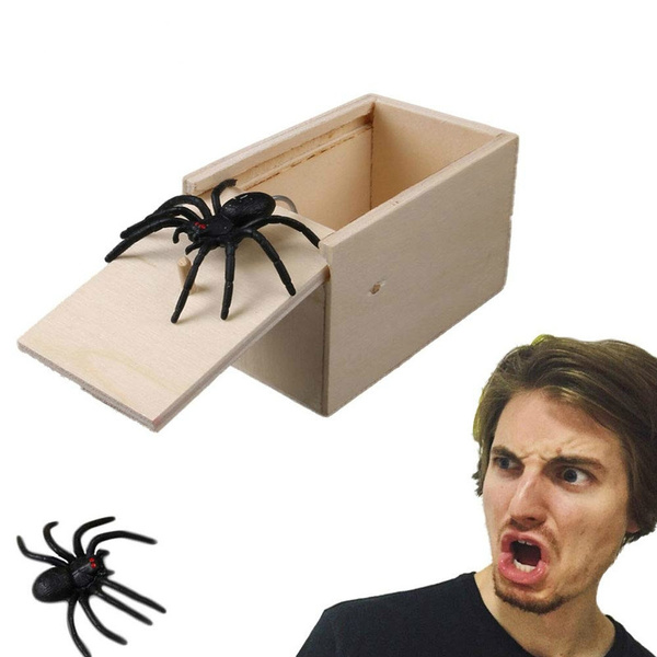 Spider Box Prank Scare Handcrafted Wooden Box with Spider Handmade Fun ...