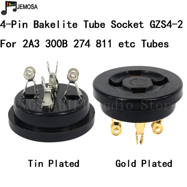 8PCS 4 pins Bakelite Tube Socket GZS4-2 Electronic Tube Socket For 300B ...