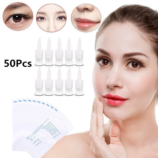 50pcs 12 Pin Needles Cartridges Tips For Electric Auto Micro Stamp ...