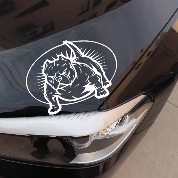 2pcs,17.9X12.6CM American Bully Mom Bully Dad Vinyl Window Decal Funny ...