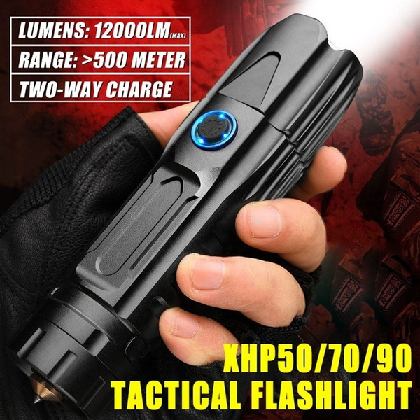 New High Power More Powerful XHP50/70.2/90 Tactical LED Flashlight 5 ...
