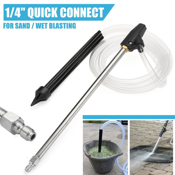 Sandblaster Pressure Washer Sand Wet Blasting Lance Nozzle 1/4 Quick ...