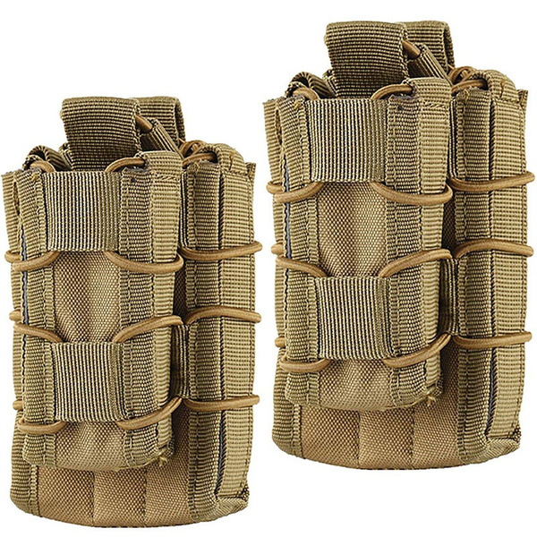 Double Mag Pouch, Tactical Molle Magazine Pouch Open-Top Single Rifle ...