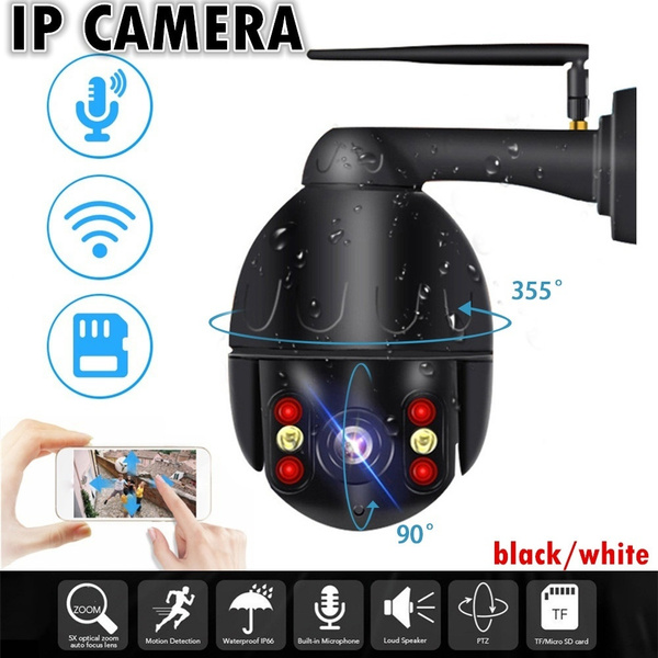 Upgrade Version Black Wireless IP Speed Dome Camera Wifi HD 1080P PTZ ...