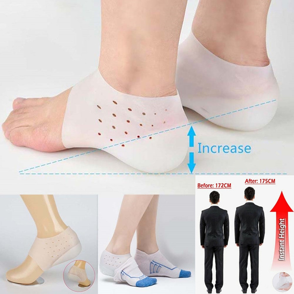 A Pair of Invisible Insole Silicone Increased Foot Heel Pad Increase 2 ...