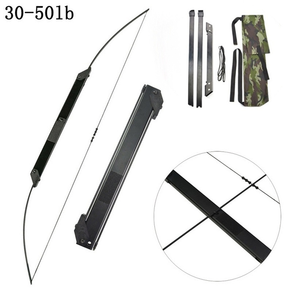 Archery Bow Folding Takedown Bow Toy Straight Pull Recurve Longbow ...