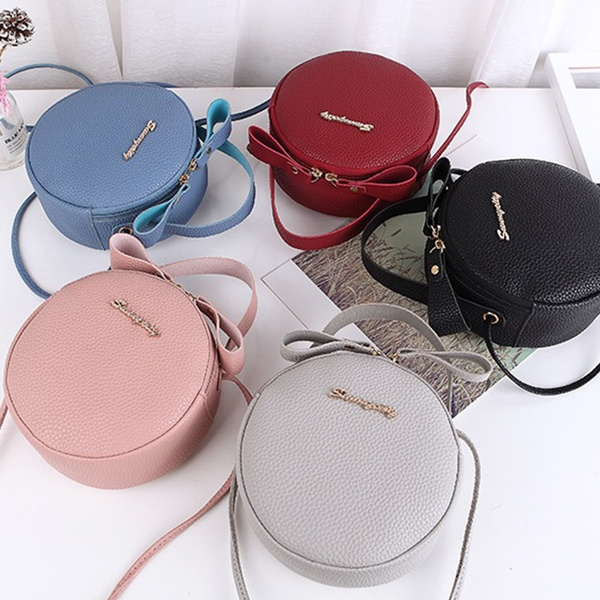 New Women Round Crossbody Bags Personality Concise Messenger Bag High ...