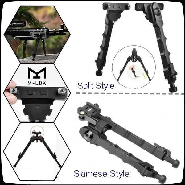 Quick Detach Bi-Pod Adjustable Tactical V Bipod for Rifles with ...