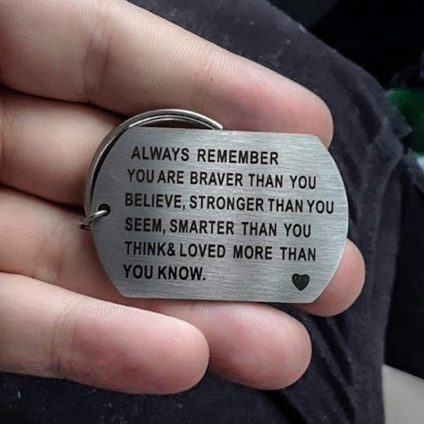 Hand Stamped Dog Tag - Always Remember You Are Braver than You Believe ...