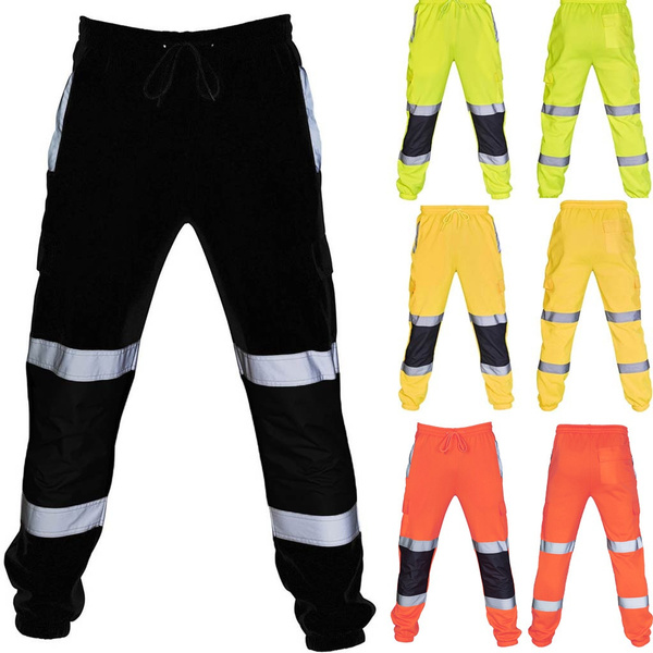 Men Road Work High Visibility Overalls Casual Pocket Work Casual ...