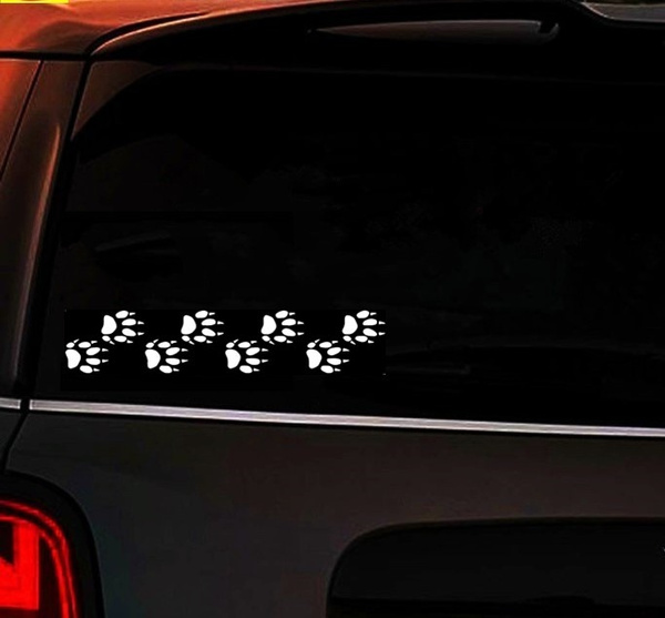 Ferret Paw Prints Animal decal Laptop Sticker Car truck Bumper Window ...