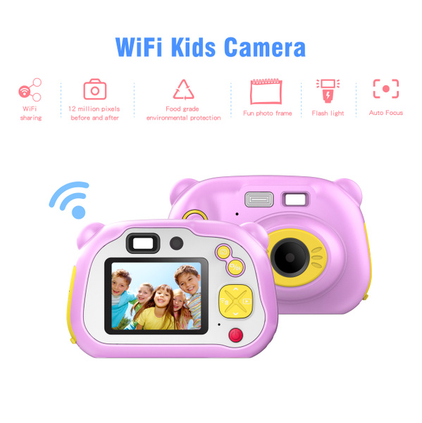 Mini Wifi Kids Camera 2 Inch 1080P HD Digital Dual Camera Auto Focus ...