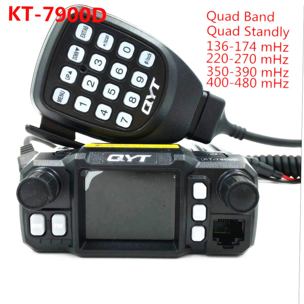 QYT KT-7900D 25W Quad band Mobile Radio transceiver 144/220/350/440MHZ ...