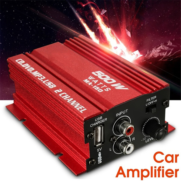 Mini 12V USB HIFI Audio Power Amplifier Car MP3 Speaker Stereo 500W | Wish