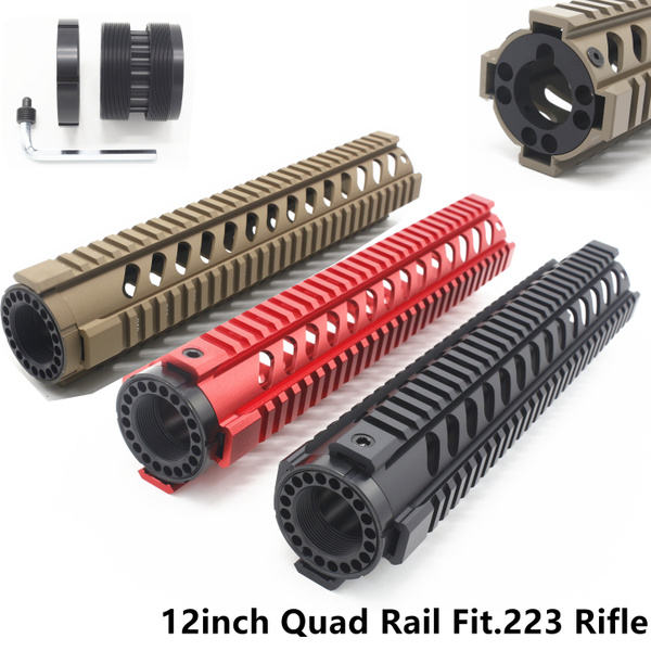 12''inch Quad Rail Handguard Free Float Rail Mount Systwm With Front ...