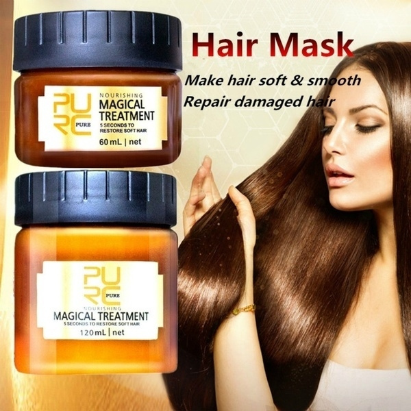 120ml/60ml Hair Mask Soft Hair Treatment 5 Seconds Repairs Dry Damage ...