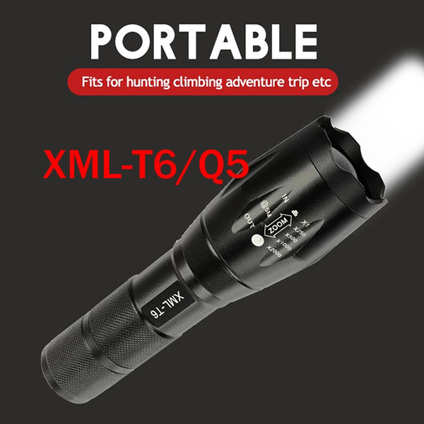 LED XML-T6 Tactical Q5 Mini Torch Lanterna Zoomable Waterproof Flash ...