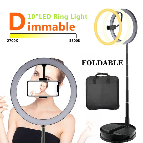 Foldable Fill Light Ring 26CM Dimmable with 1.7M Monopod Stand for ...