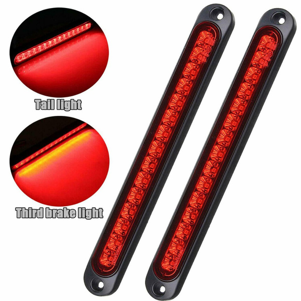 2pcs Trailer Truck Lorry Universal Tail Rear Red LED Lamp Turn Brake ...