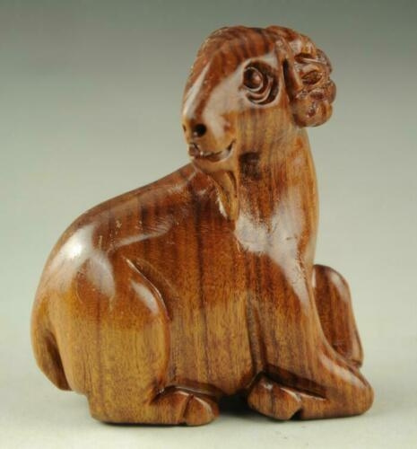 Chinese Boxwood hand engraving sheep netsuke Figurine | Wish