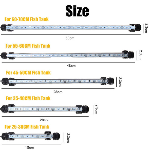 Waterproof Submersible Aquarium Fish Tank RGB LED Light Bar Strip Lamp ...