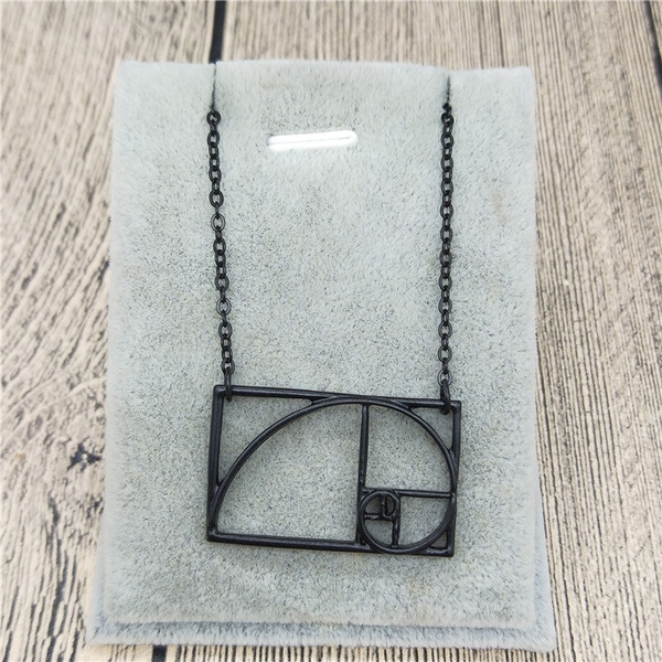 New Science Jewelry Fibonacci Necklace Silver Golden Ratio Necklace ...