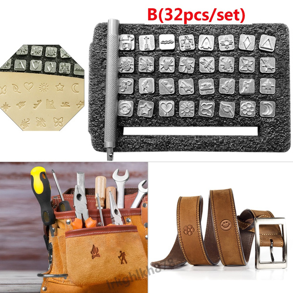 20/32/36/43Pcs Steel Punch Alphabet Letter Number Symbol Stamp Set for ...