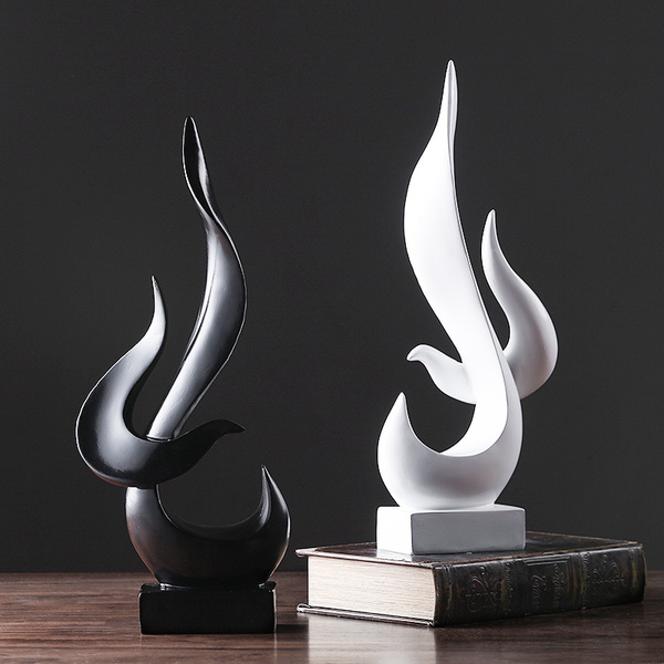 Modern Minimalist Creative Flame Sculpture Decoration Home Living Room ...